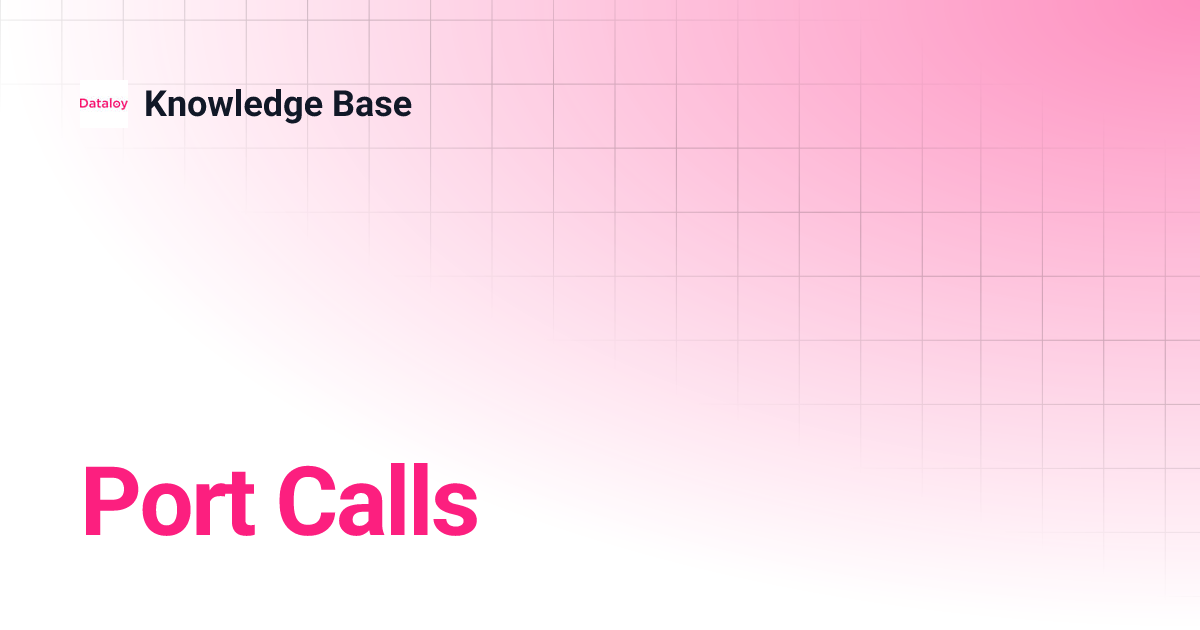 Port Calls | Knowledge Base
