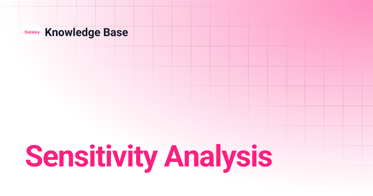 Sensitivity Analysis | Knowledge Base