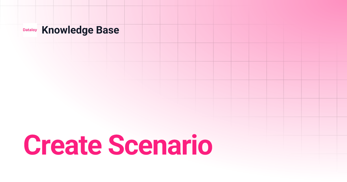 Create Scenario | Knowledge Base