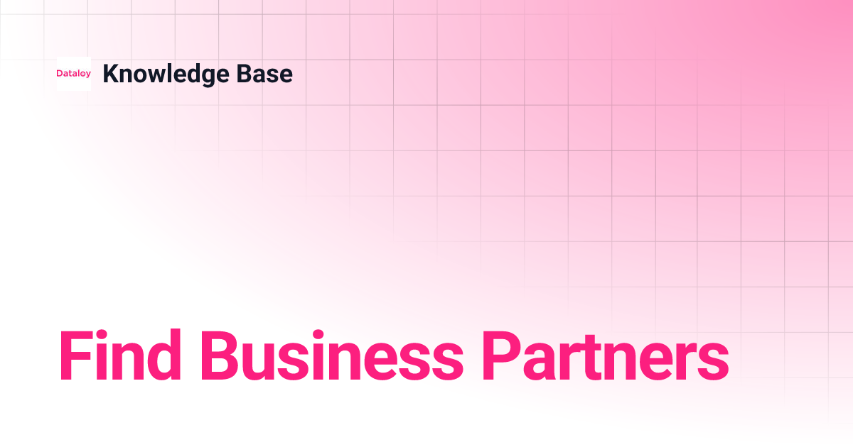 Find Business Partners | Knowledge Base