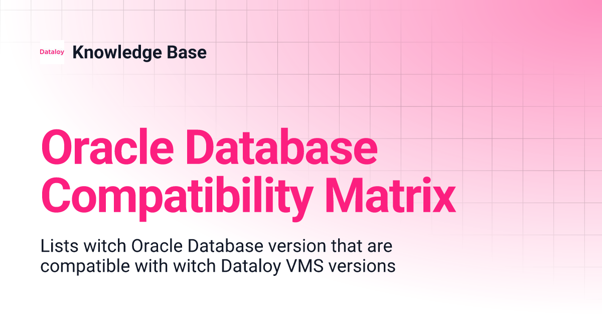 Oracle Database Compatibility Matrix Knowledge Base