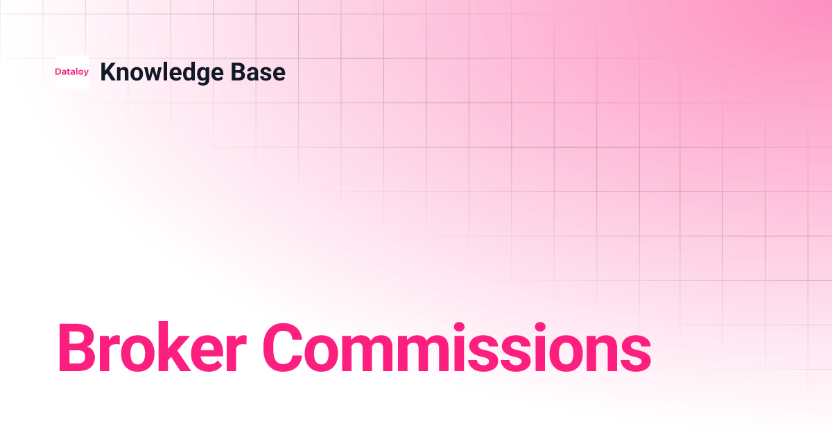 Broker Commissions | Release 5.51 | Knowledge Base