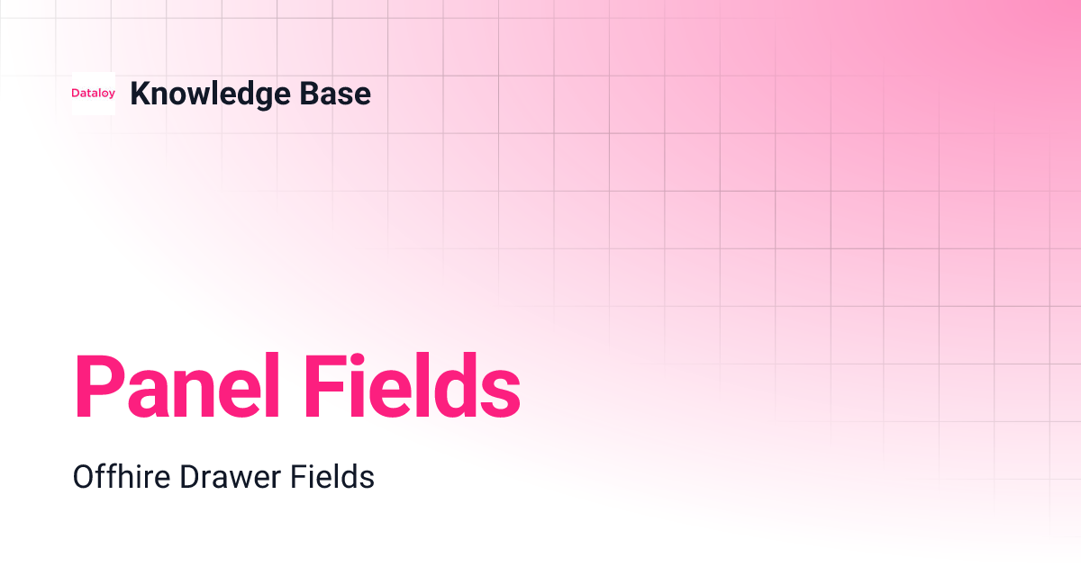Panel Fields | Knowledge Base