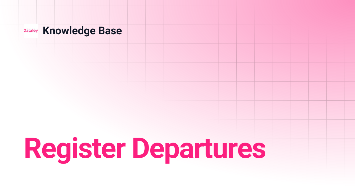 Register Departures | Knowledge Base