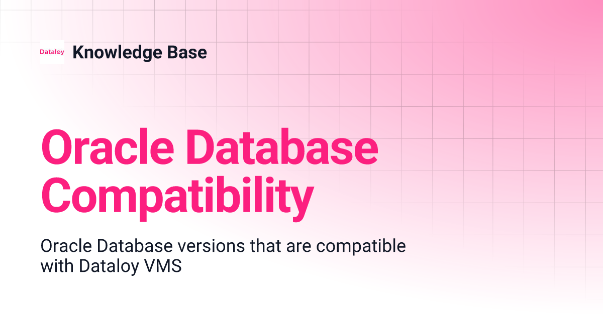 Oracle Database Compatibility | Knowledge Base