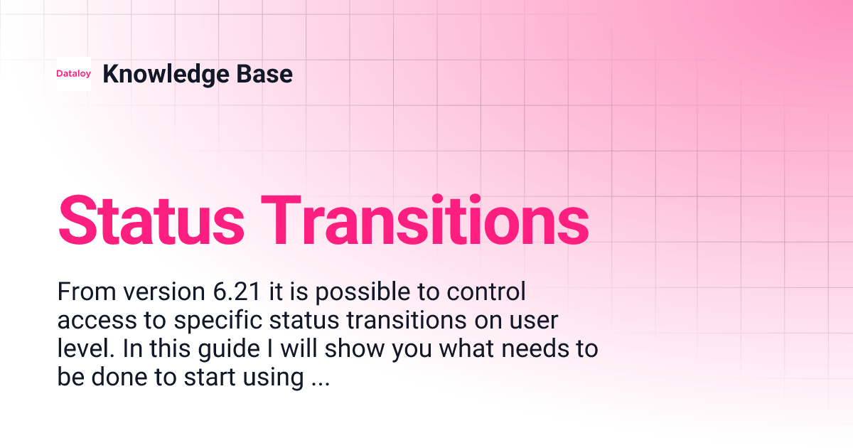 Status Transitions | Knowledge Base