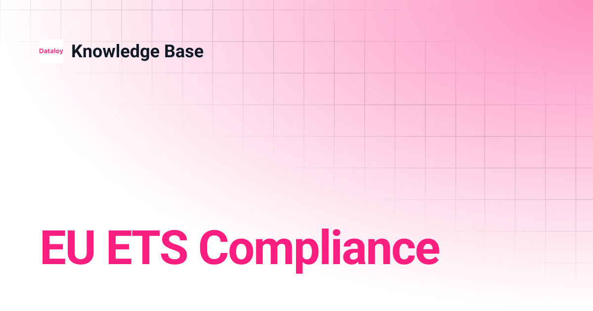 EU ETS Compliance | Release 8.3 | Knowledge Base