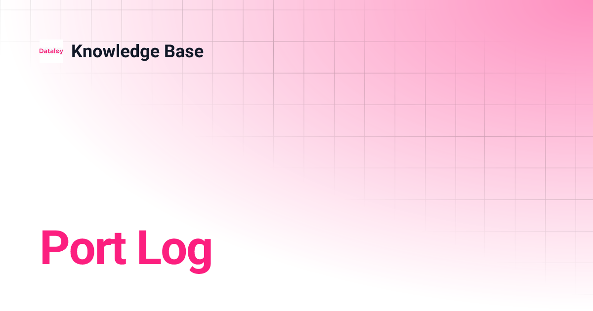 Port Log | Knowledge Base