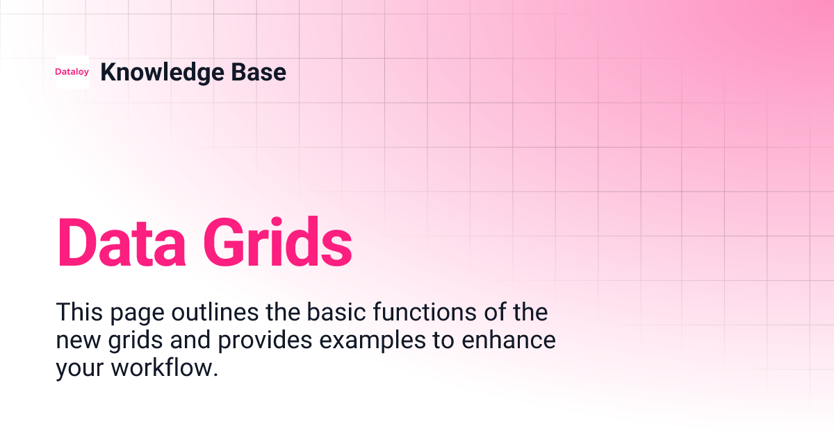Data Grids | Knowledge Base