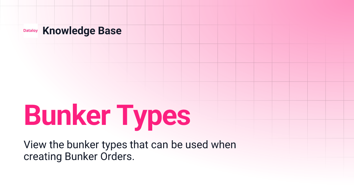 Bunker Types | Knowledge Base