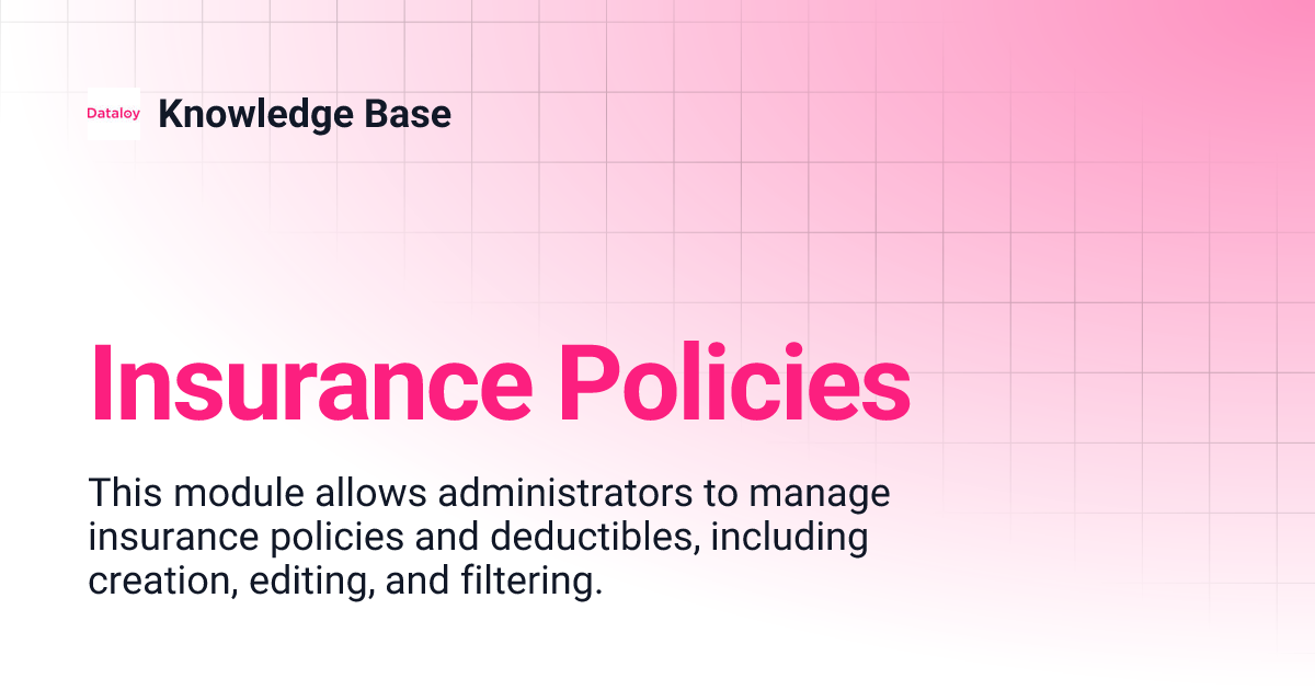 Insurance Policies | Knowledge Base