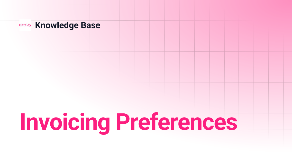 Invoicing Preferences | Knowledge Base