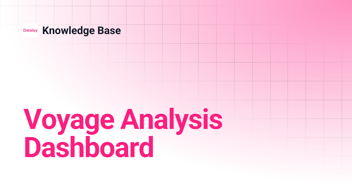 Voyage Analysis Dashboard | Release 6.44 | Knowledge Base