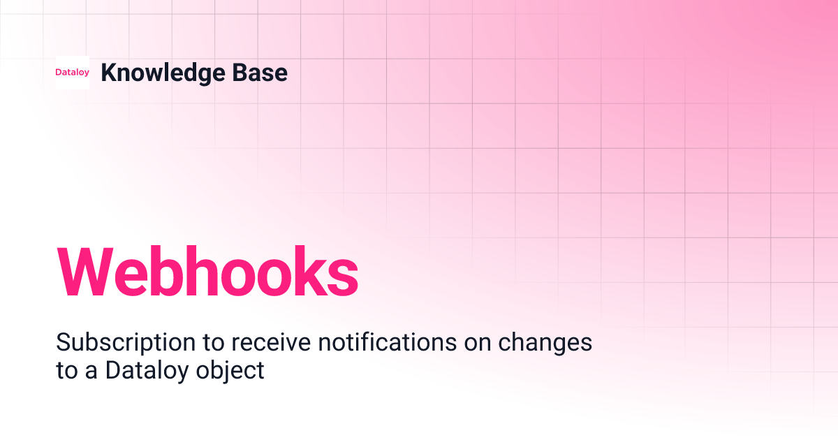 Webhooks | Knowledge Base