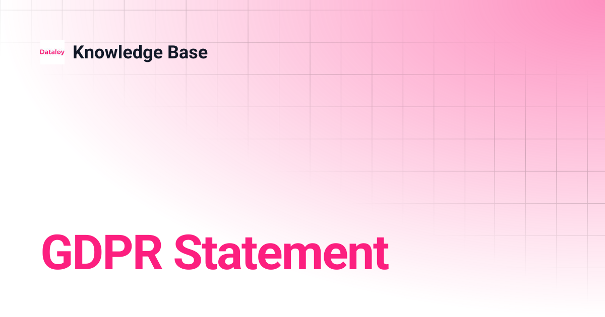 GDPR Statement | Knowledge Base